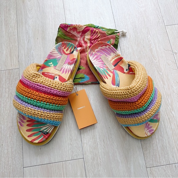 FARM Rio | Shoes | Farm Rio Crochet Slides | Poshmark